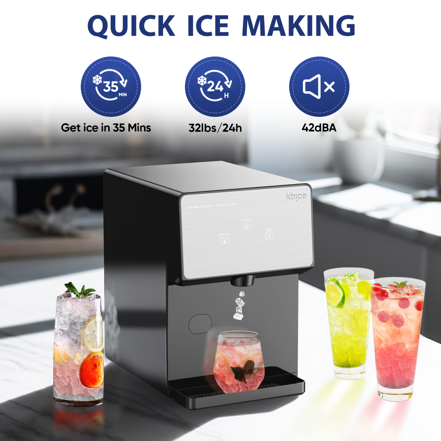 KB2-D Self Dispensing Nugget Ice Maker – FD Appliances